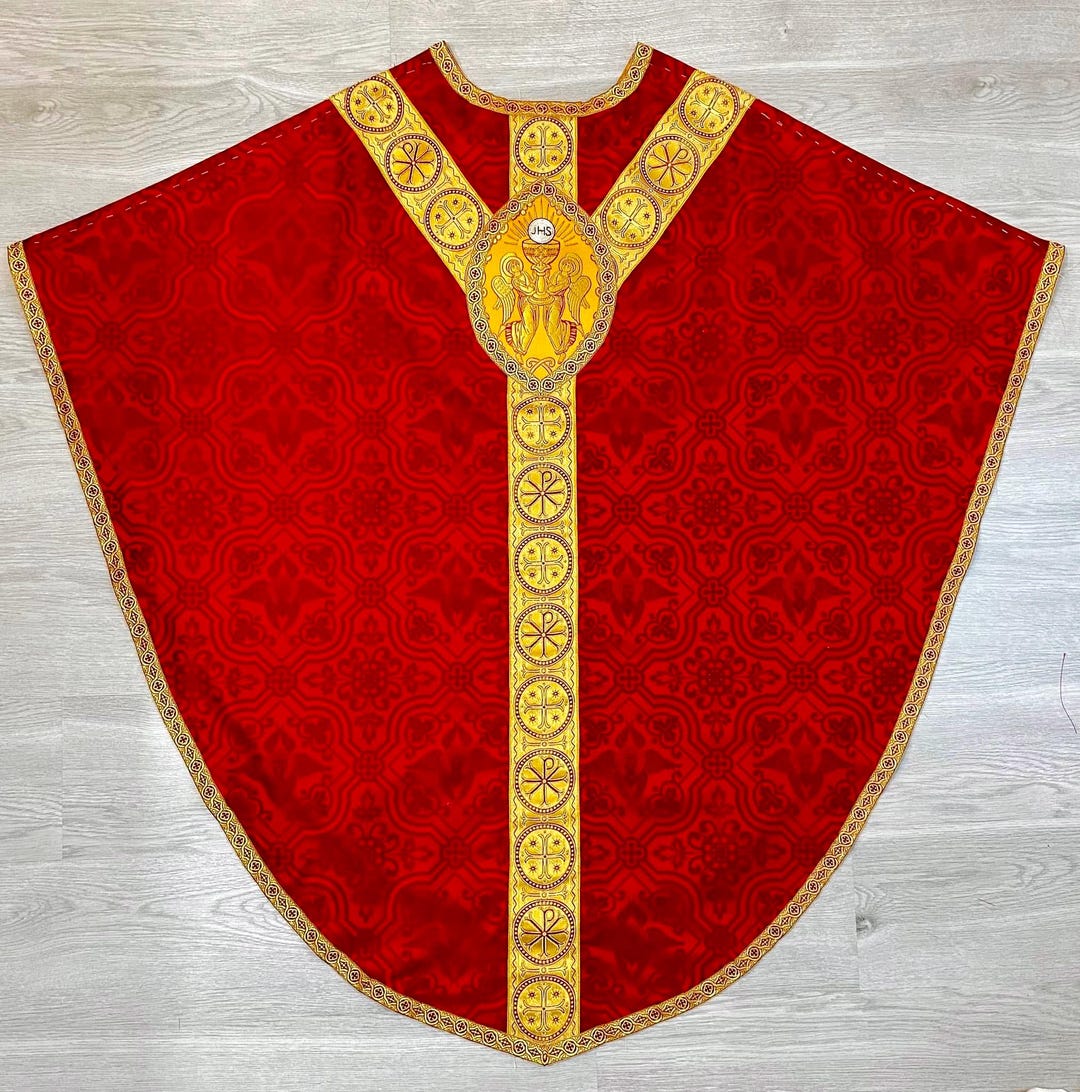 Red Gothic Chasuble Vestment - Etsy