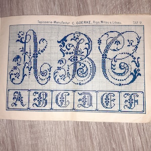Old Vintage Floral Cross Stitch Monograms From the 19th Century From ...