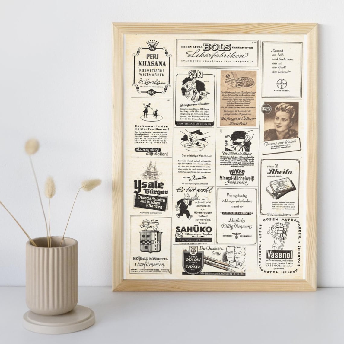 Vintage Magazine Advertisements Pages, Vintage Wall Art, Early 20th ...