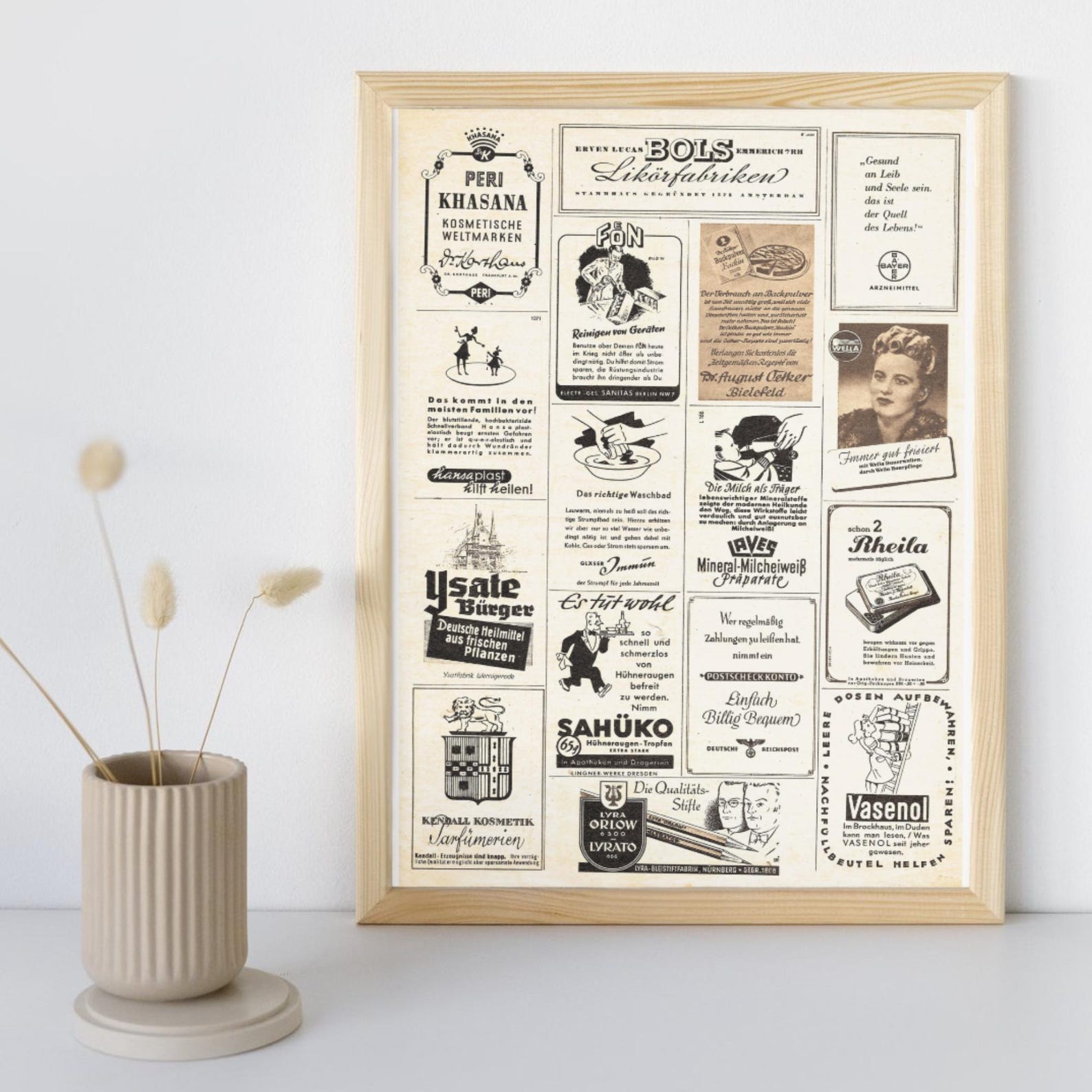 Vintage Magazine Advertisements Pages, Vintage Wall Art, Early 20th ...