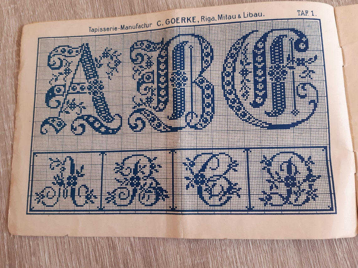 Royal Cross Stitch Monograms From the 19th Century From Latvia Riga ...