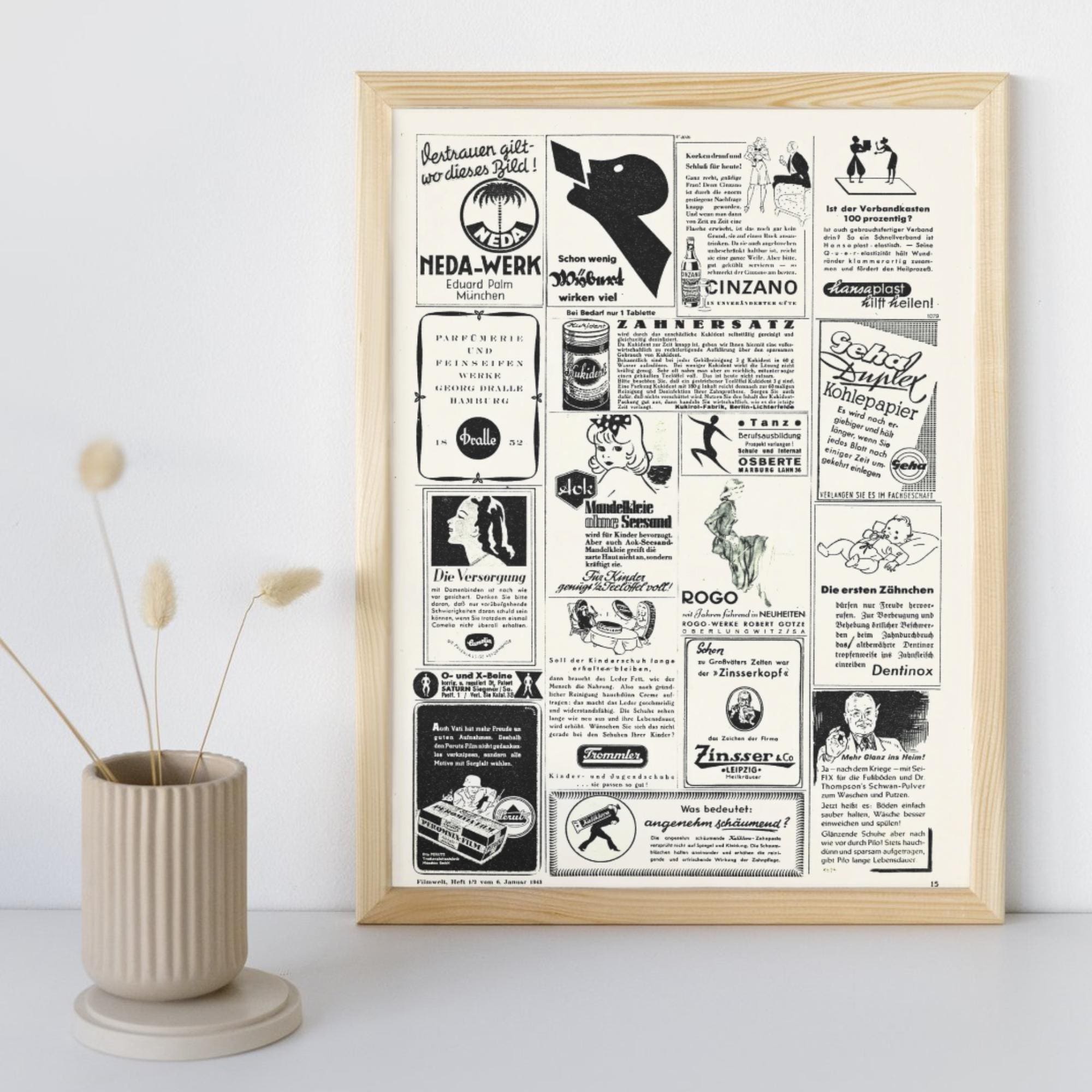 Vintage Magazine Advertisements Pages, Vintage Wall Art, Early 20th ...