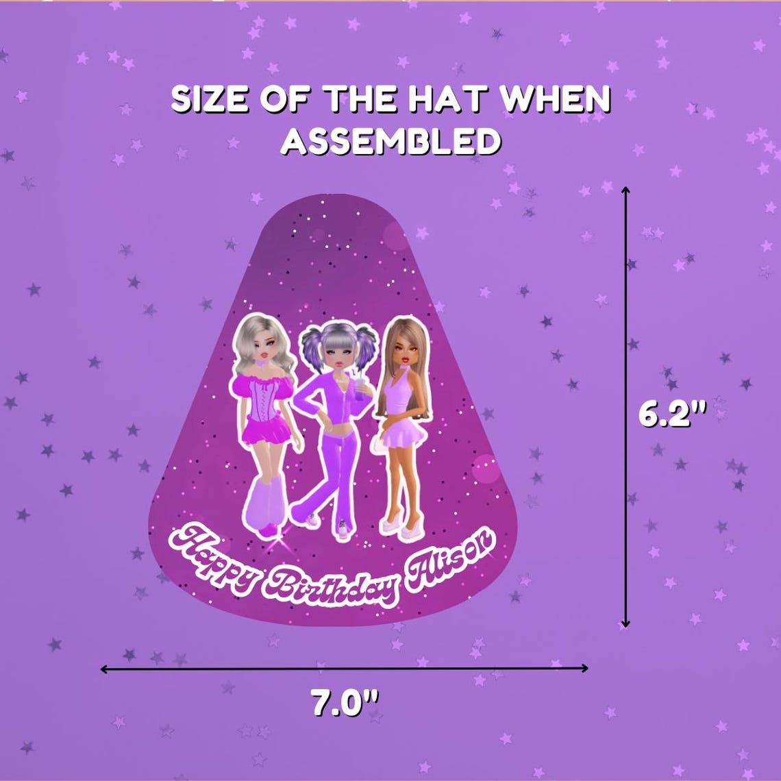 Dress to Impress Roblox Party Hat, Roblox Decor, Roblox Birthday ...