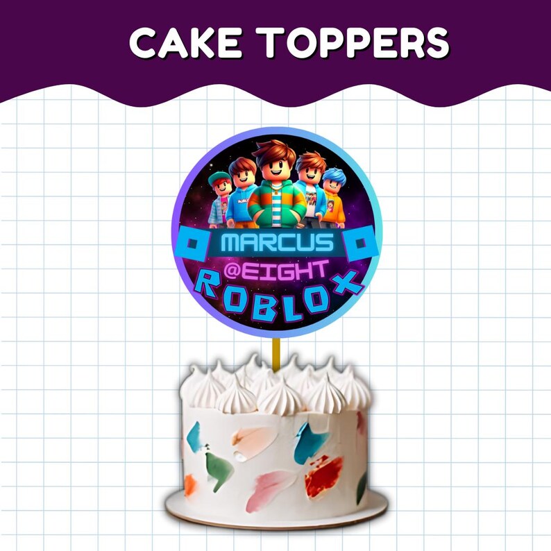 Roblox Group of Boys Cake Topper for Roblox Printable Decorations ...