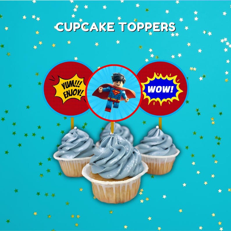 Superhero Roblox Party Favors Roblox Party Decoration Roblox Party ...