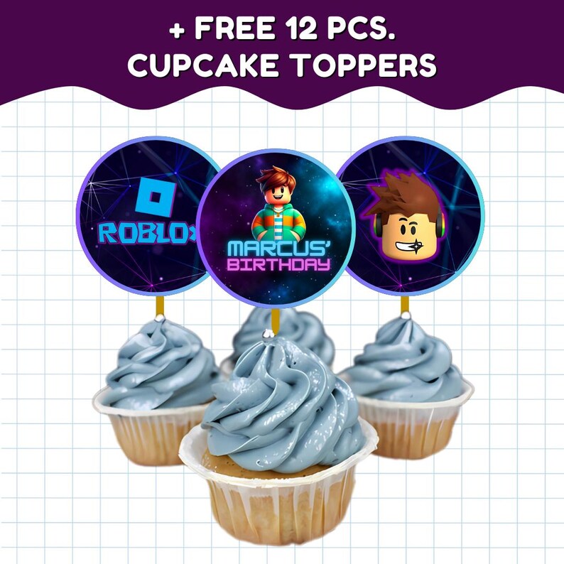 Roblox Group of Boys Cake Topper for Roblox Printable Decorations ...