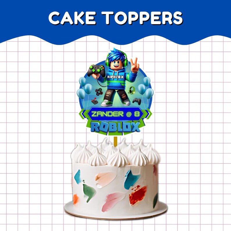 Roblox Gamer Boy Party Favor Printable Bundle for Birthday Loot Bags ...