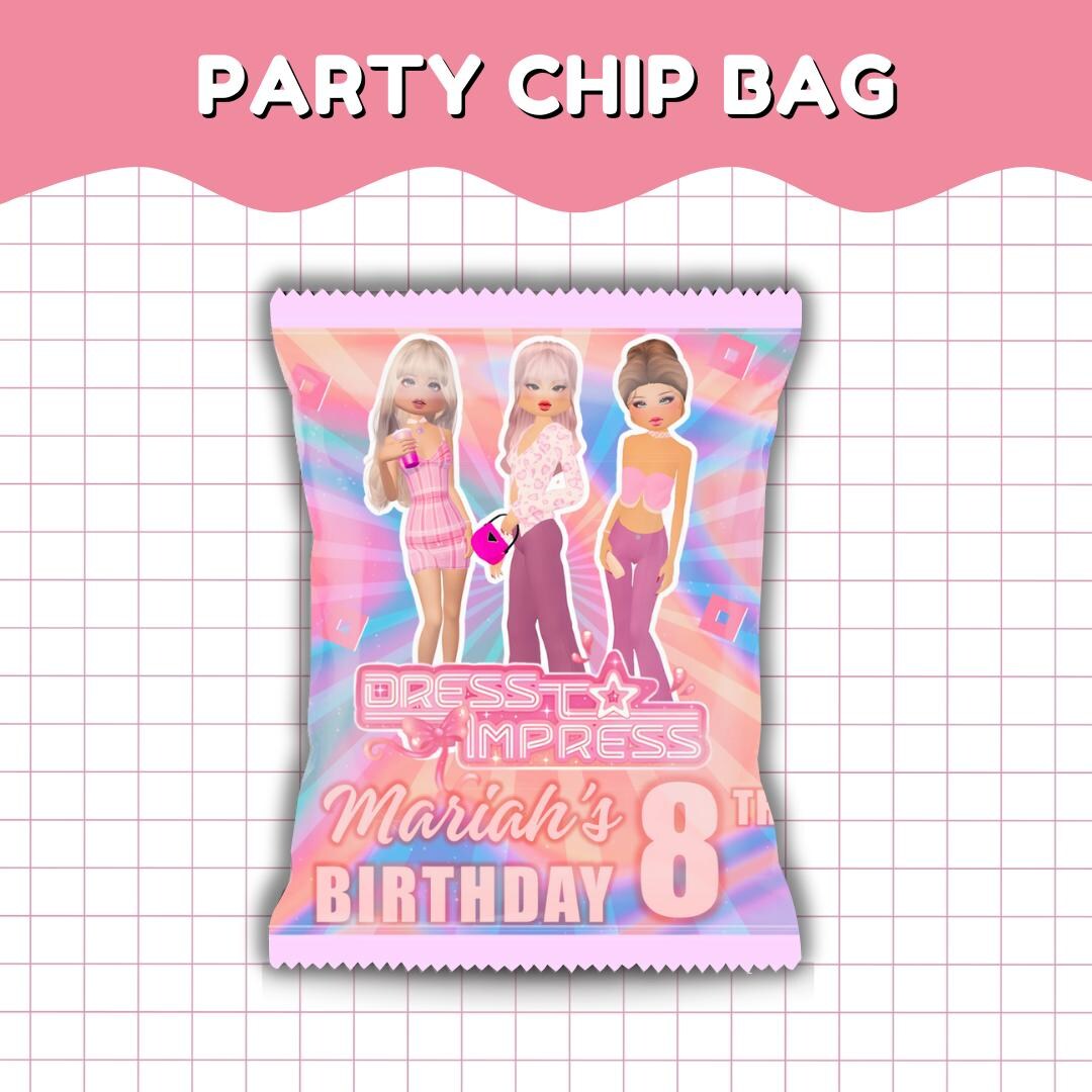 Roblox Chip Bag Template, Roblox Party Decor, Roblox Chip Bag, Roblox ...