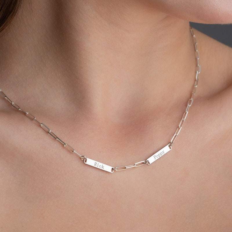 Custom Paper Clip Necklace - Etsy