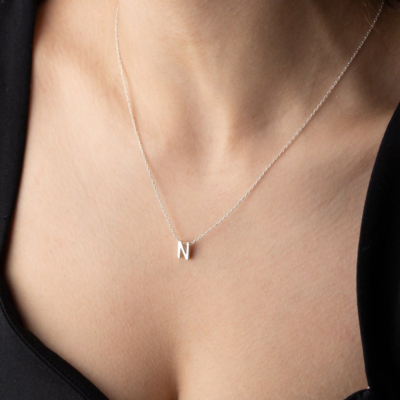 Initial M Pendant Necklace - Etsy