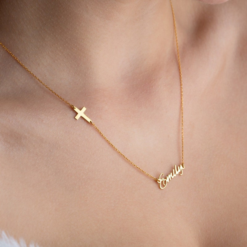 Girls Cross Necklace - Etsy
