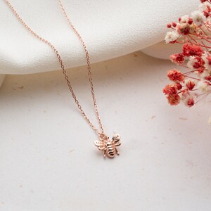 Gold Bee Necklace Dainty Bee Necklace Silver Bee Necklace Bumble Bee ...