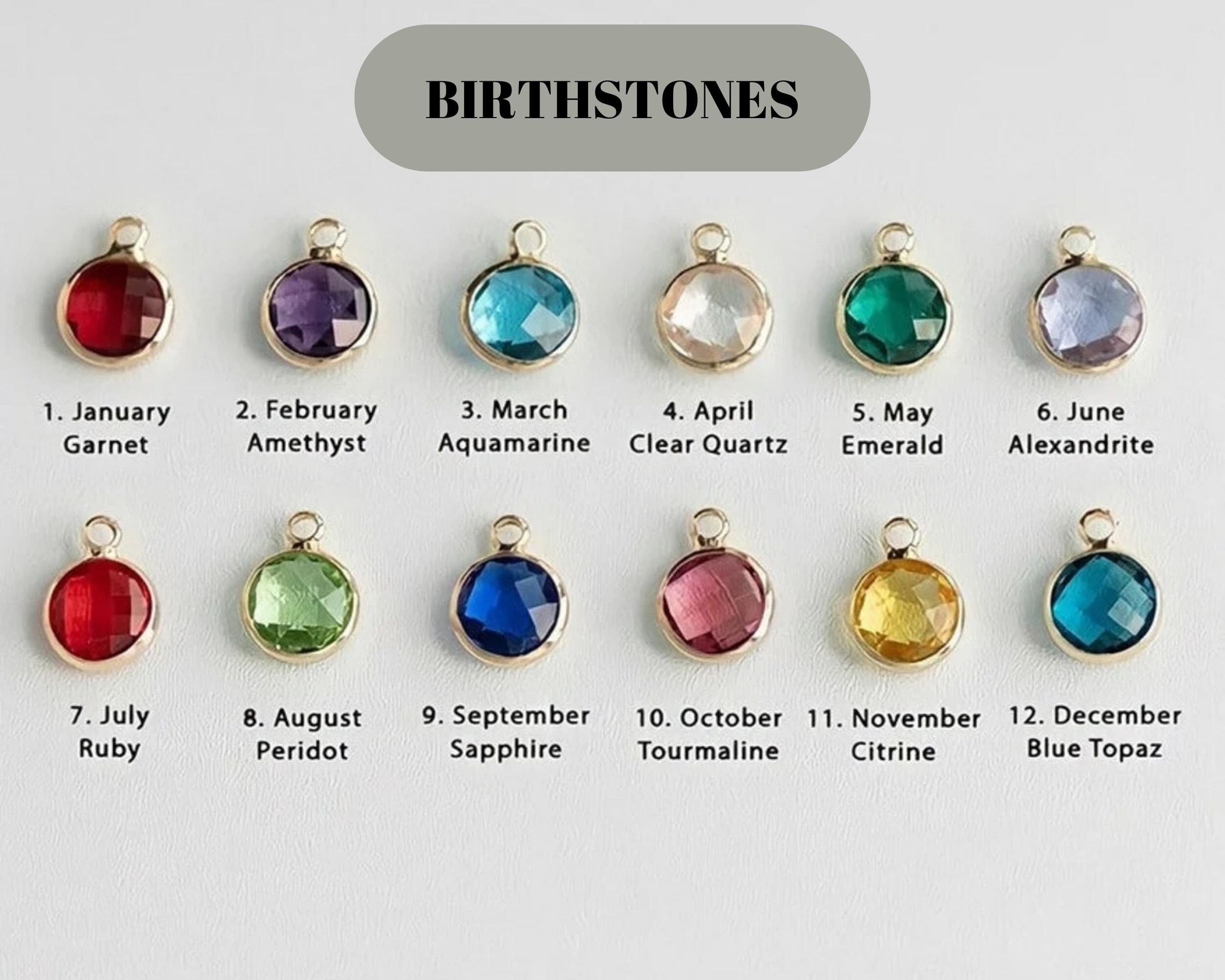 Dainty Gold Birthstone Earrings Dangle Family Birthstone Earrings ...