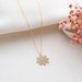Dainty Snowflake Necklace Sterling Silver Snowflake Charm Necklace ...