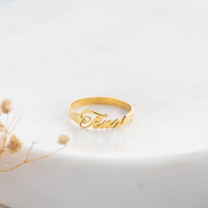 Personalized Name Ring Handwritten Name Ring Custom Name Ring Dainty ...