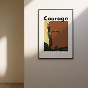 Poster for Modern Home Yellow | Motivational Courage Wall Art | Modern ...