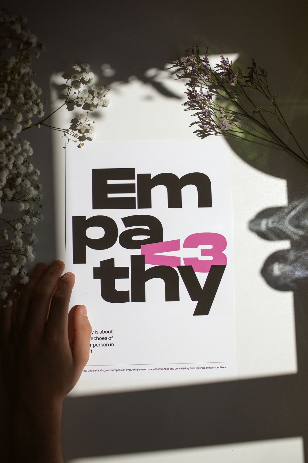 Empathy Mindset Quote Poster | Inspirational Office Wall Art | Modern ...