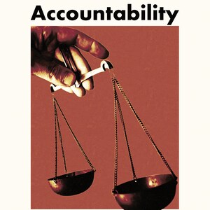 Motivational Office Poster Red | Accountability Wall Art | Vertical ...