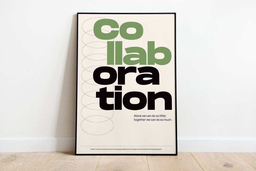 Digital Poster on Collaboration - Etsy