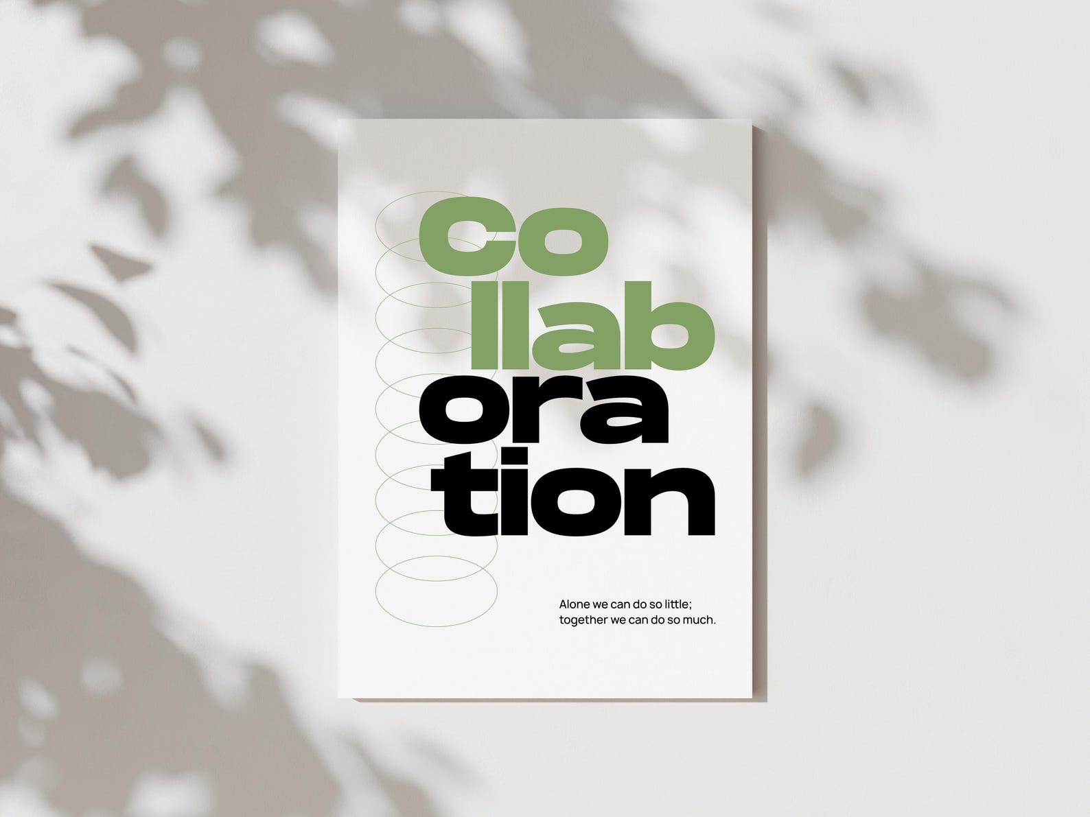 Collaborative Mindset Poster White | Inspirational Workspace Wall Art ...