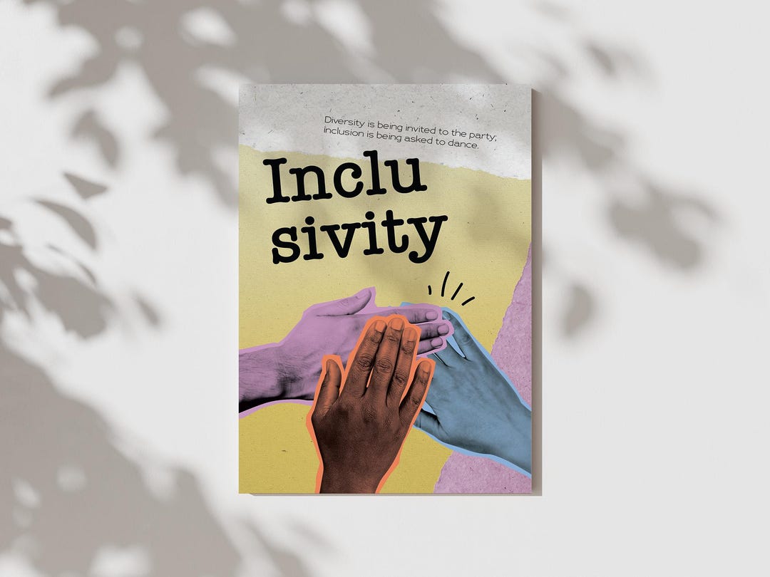 Inclusivity Home Wall Art | Motivational Office Poster | Inspirational ...