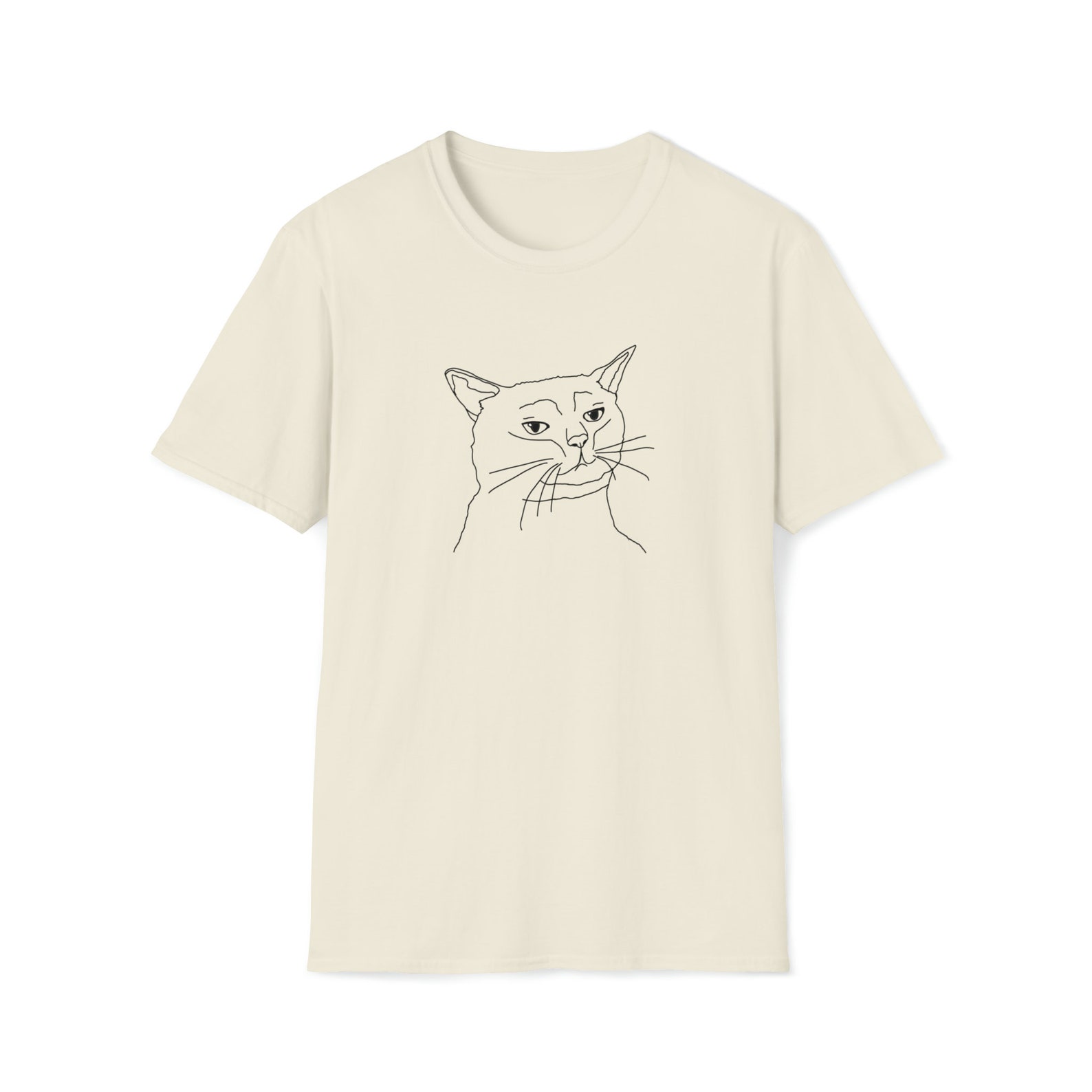 Zoning Out Cat Shirt, Staring Black Cat, Cat Meme Tshirt, Tiktok Trend ...