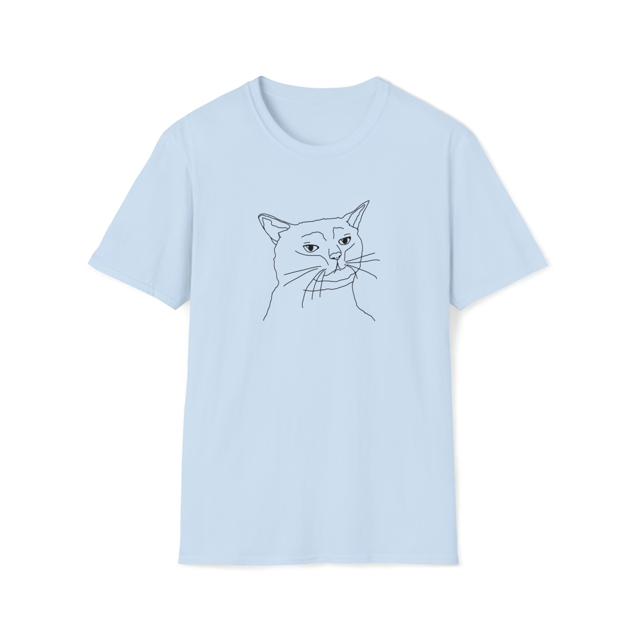 Zoning Out Cat Shirt, Staring Black Cat, Cat Meme Tshirt, Tiktok Trend ...