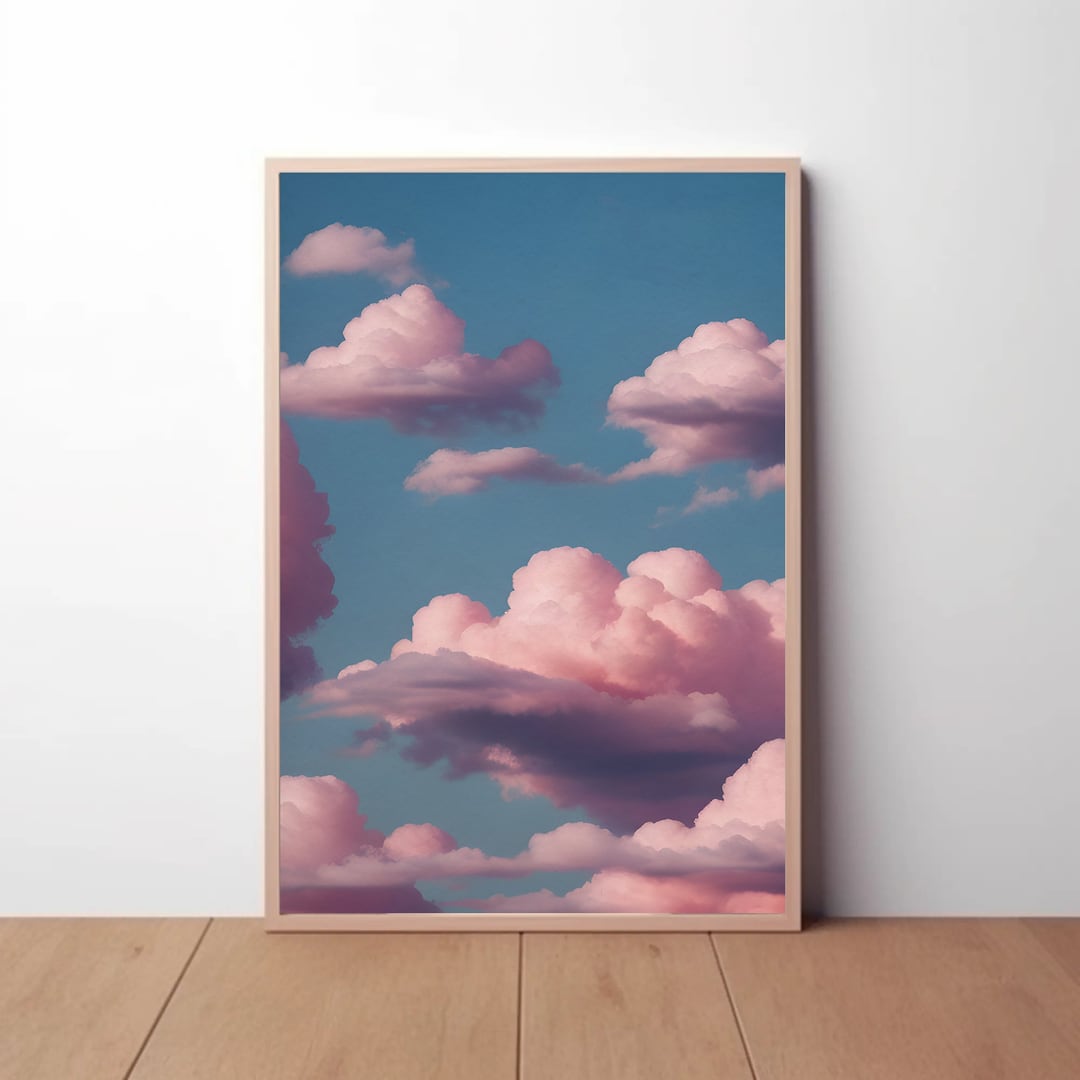 Pink Clouds Clouds Print Clouds Poster Clouds Art - Etsy