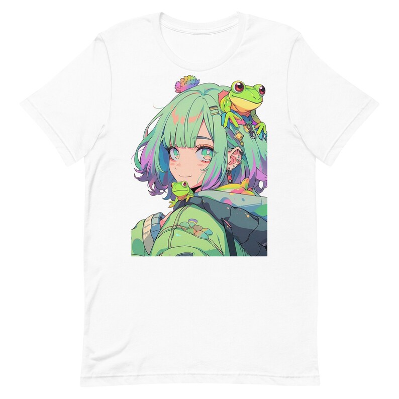 Anime Girl Frog Shirt, Pastel Goth, Grunge Aesthetic, Japanese Fashion ...