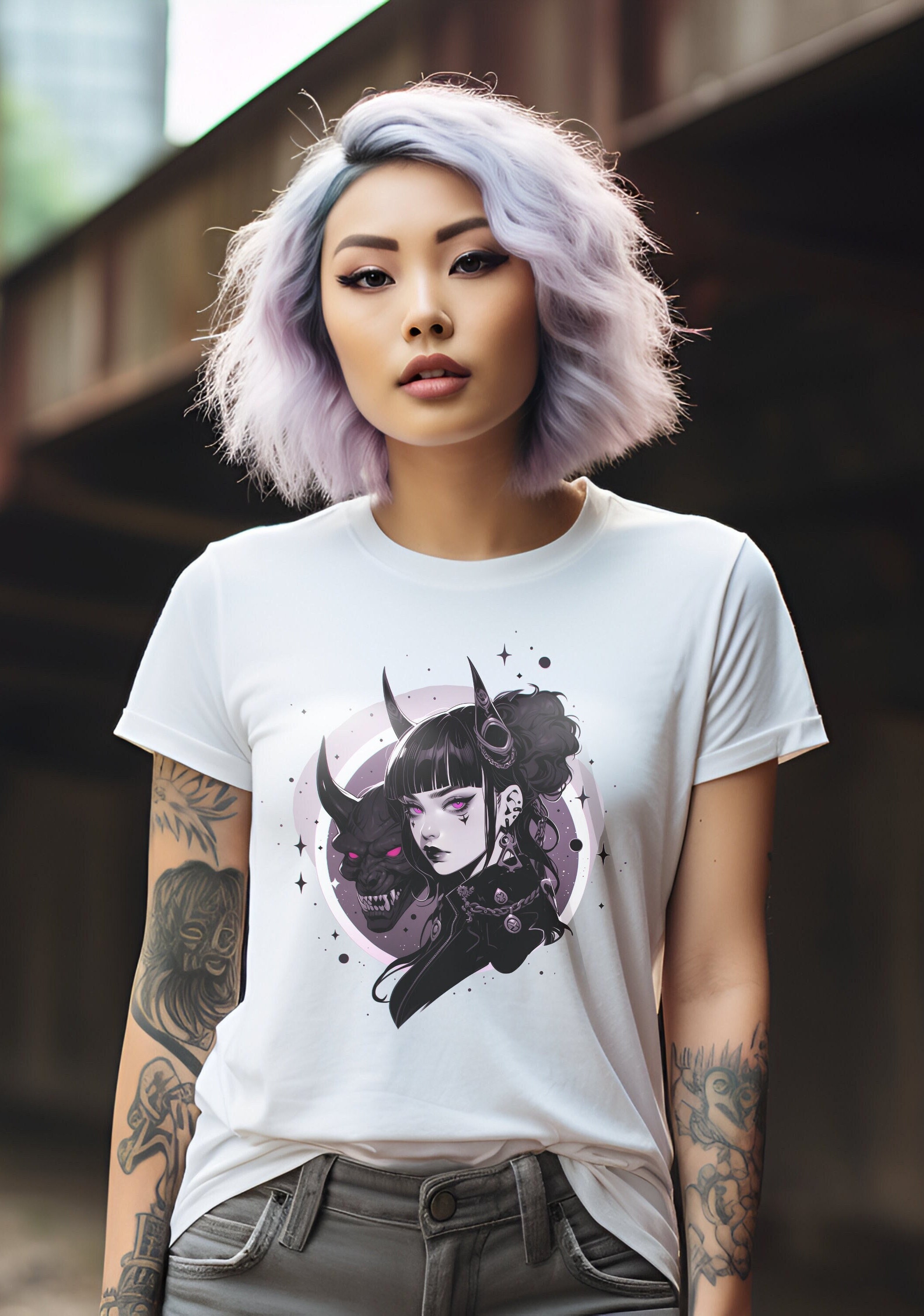 Anime Goth With Demon, Pastel Goth, Grunge Aesthetic, Japanese Fashion ...