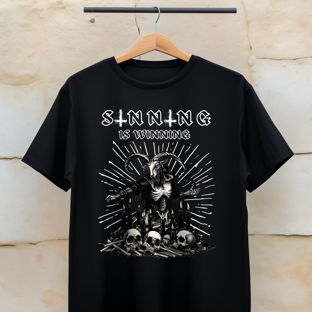 Sinning is Winning Demon Shirt | Funny Gothic Tee | Vampire Shirt ...
