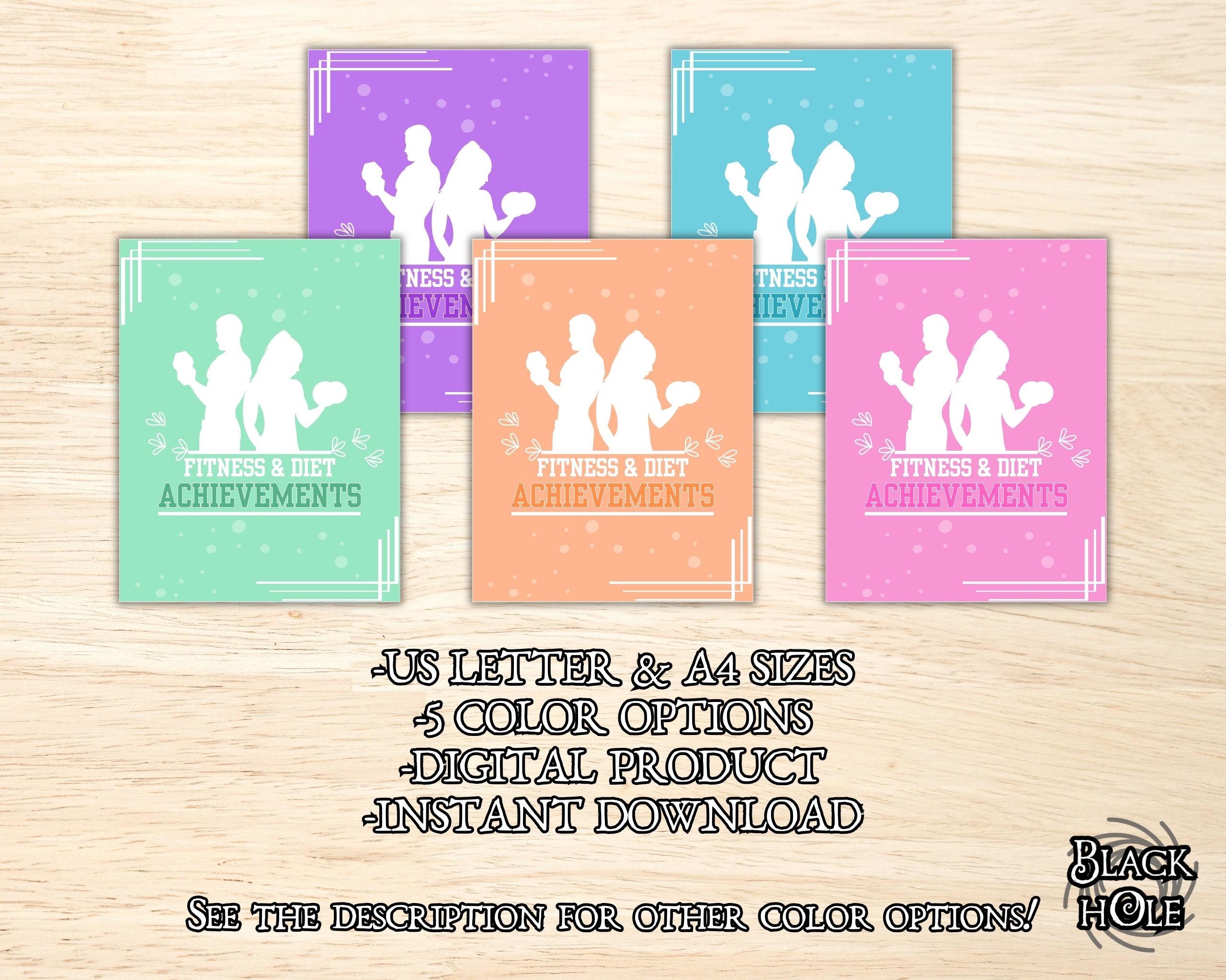 Fitness Achievements Book, Diet and Meal Planners, Weight Loss ...