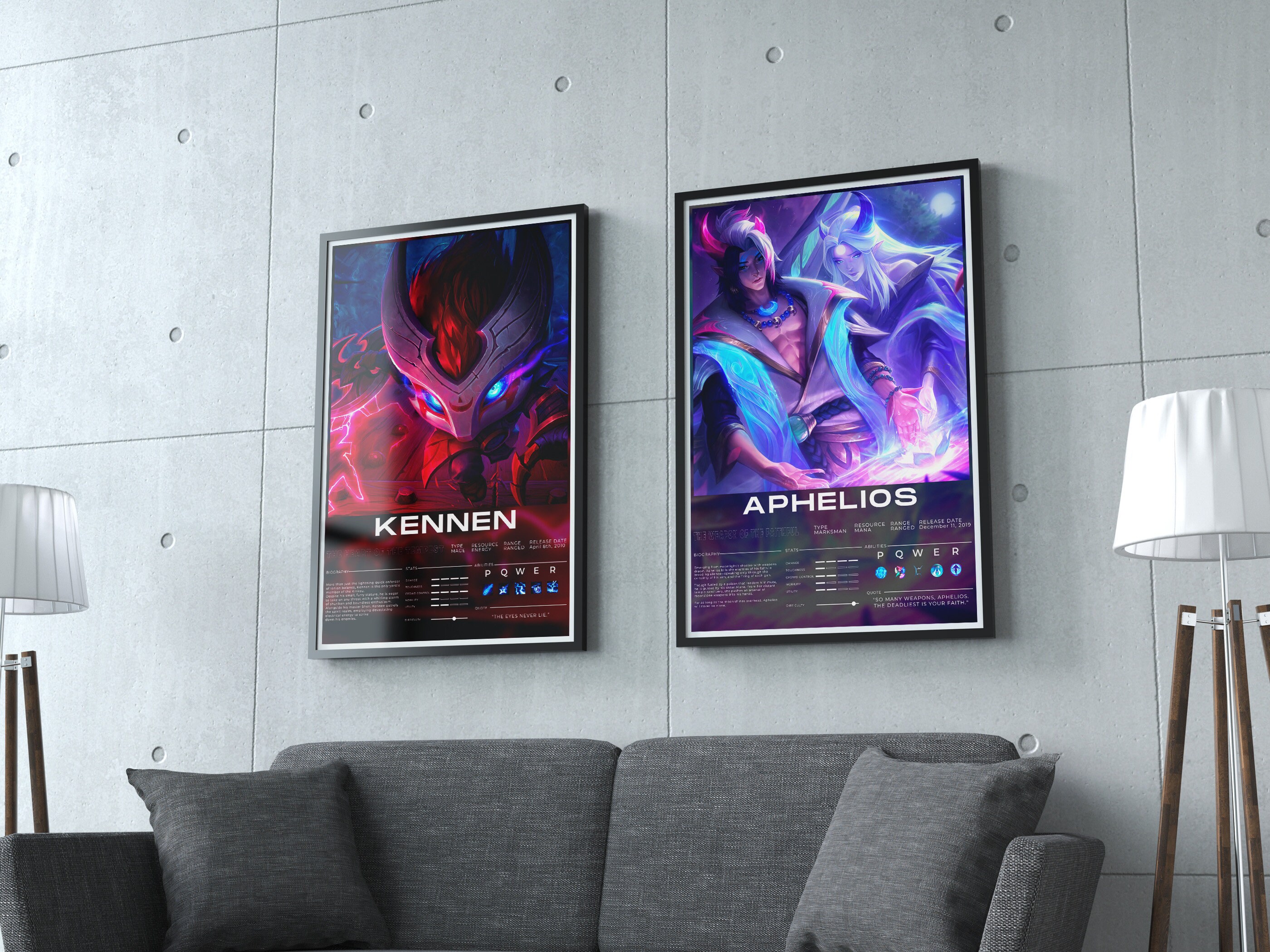 Custom League of Legends Poster for ALL Champions Ahri - Etsy