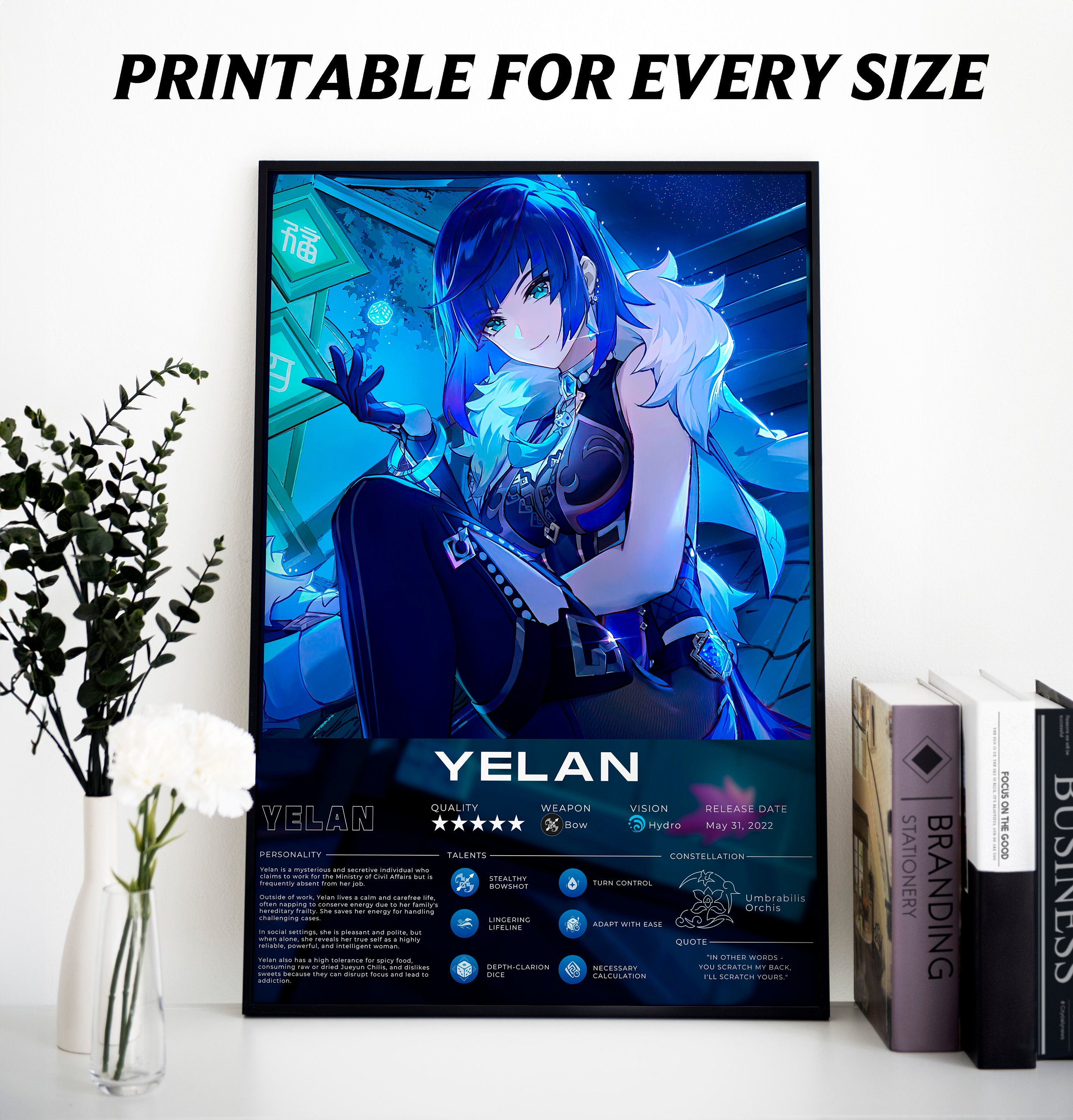 Custom Genshin Impact Poster for ALL Characters Nahida - Etsy