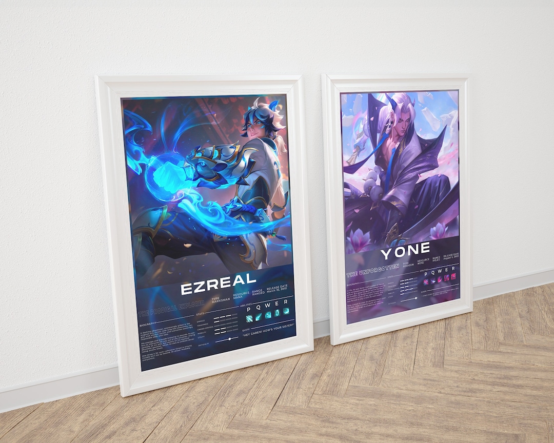 League of Legends Poster, League of Legends Personalized, Ahri, Kai'sa ...