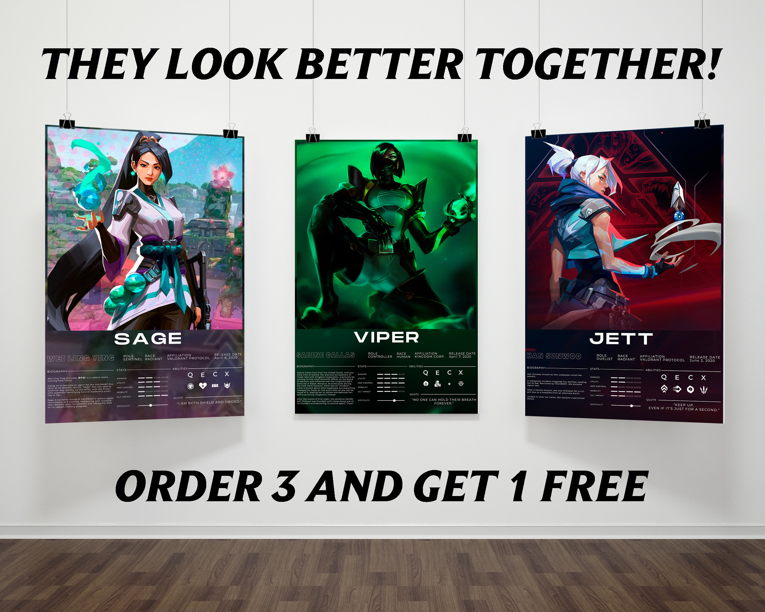 Valorant Poster Valorant Custom Made Chamber Omen Soraka - Etsy