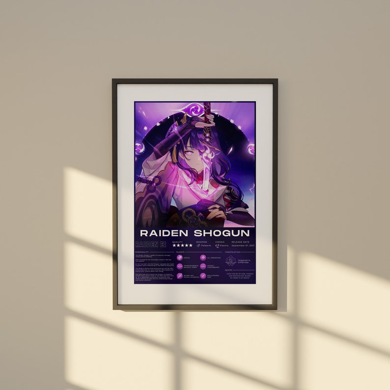 Custom Genshin Impact Poster for ALL Characters Nahida - Etsy