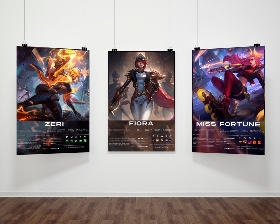 Wild Rift Custom Poster, Wild Rift Personalized, Ahri, Kai'sa, Rakan ...