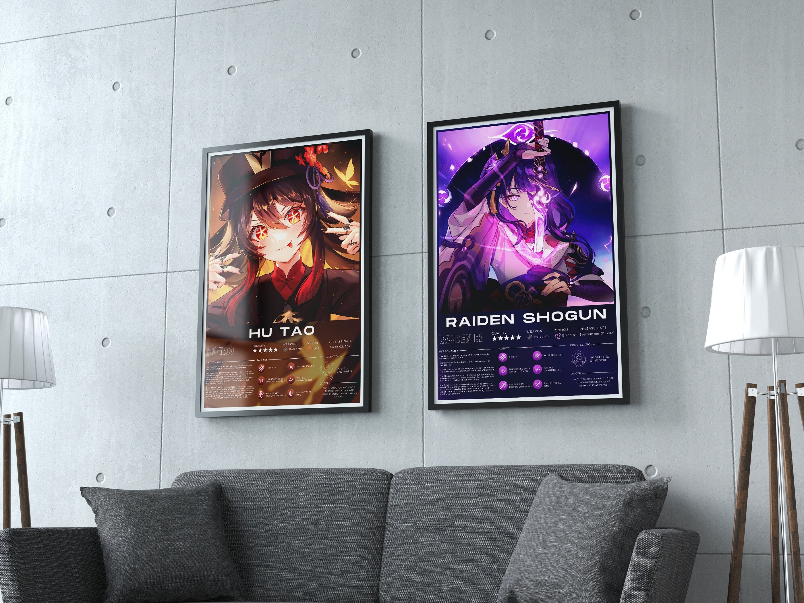 Custom Genshin Impact Poster for ALL Characters, Nahida, Raiden Shogun ...