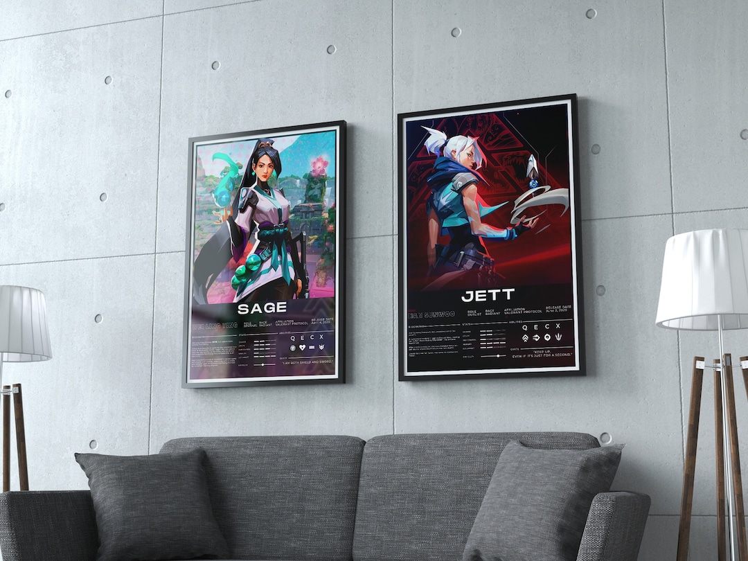 Valorant Custom Poster, Valorant Personalized, Raze, Chamber, Omen ...