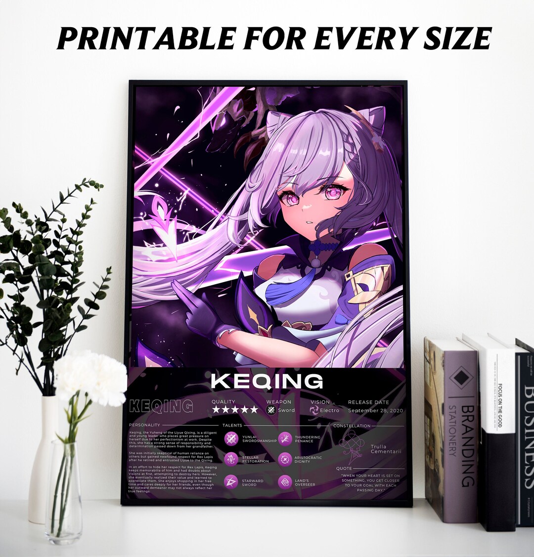 Genshin Impact Poster for ALL Characters Nahida Raiden - Etsy