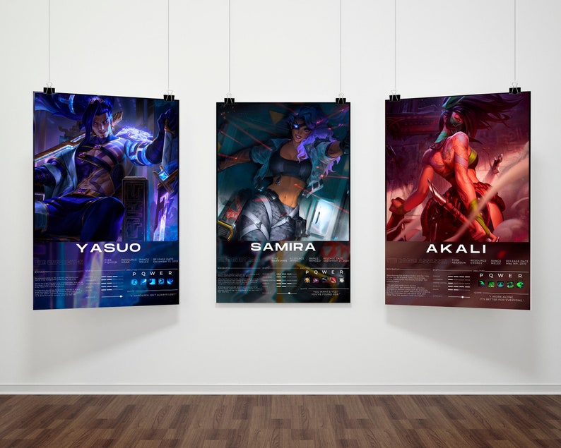 Custom League of Legends Poster, Any Champion / Skin, Ahri, Kai'sa ...