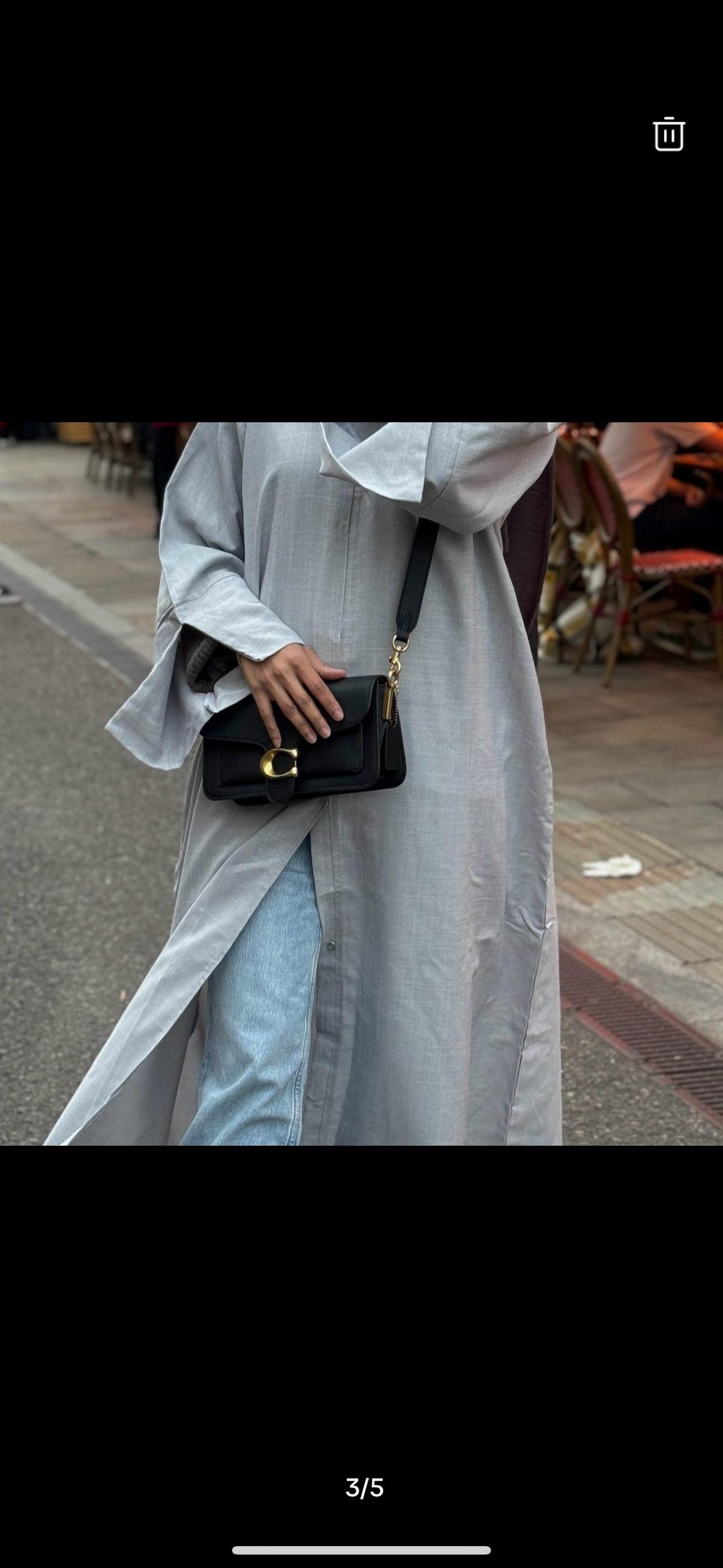 Linen Open Abaya With Buttons- Open Abaya- Linen Abaya- Summer Abaya ...