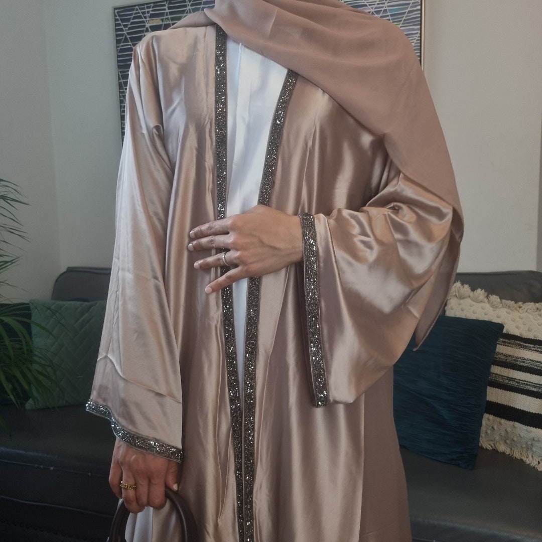 Luxury Dalia Satin 4-piece Abaya Set | Elegant, Dubai Abaya Occasion ...