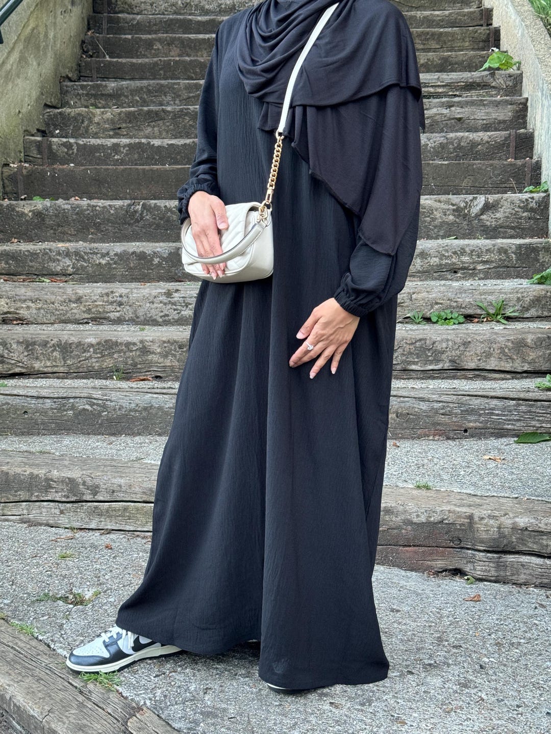 Summer Abaya-lightweight Crepe Summer Abaya- Pocket Abaya With Scarf- Jilbub-umrahabaya-plain ...