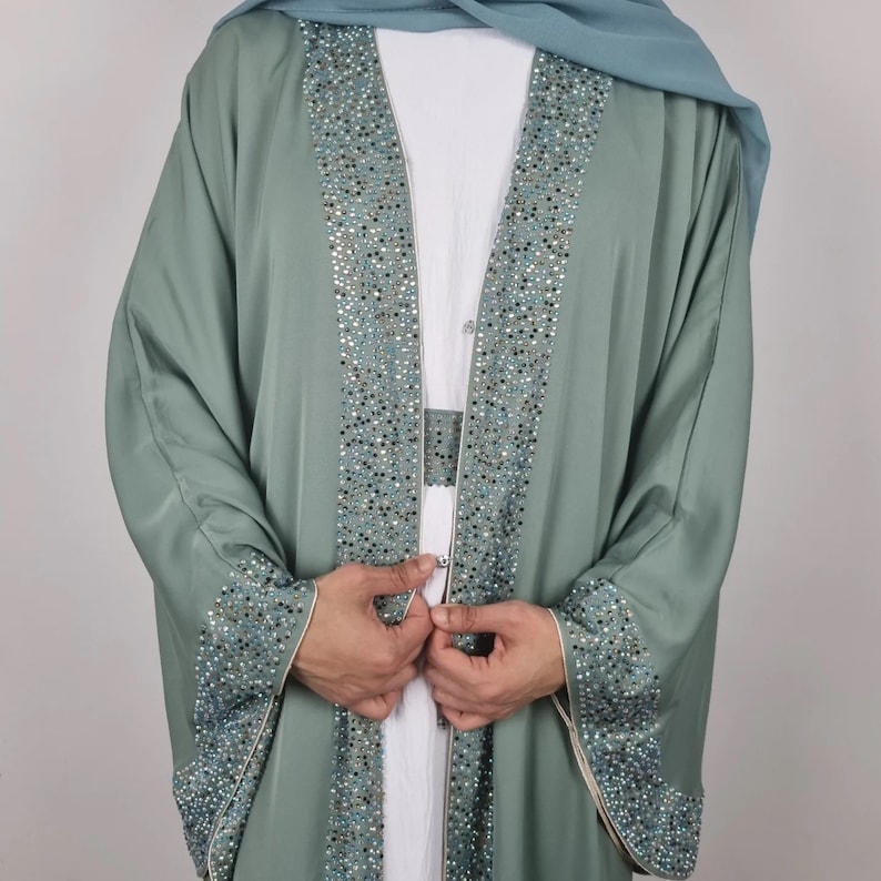 Luxury Bridesmaid Abaya Set With Elegant Dubai Design - Wedding Jilbab ...