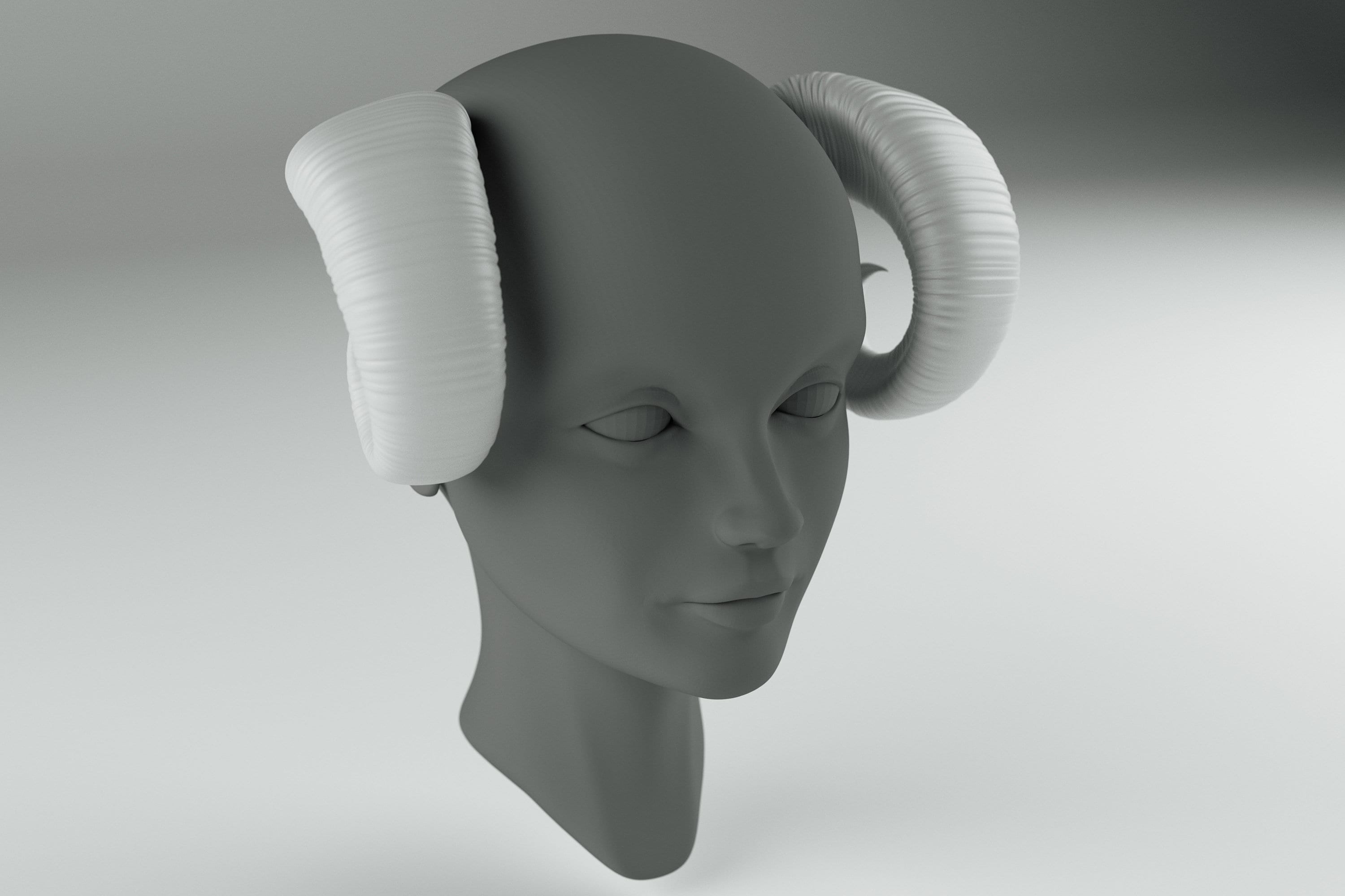 Ram Horns 3D Model, Horns for 3D Printing STL, Cosplay STL, 3D Print ...