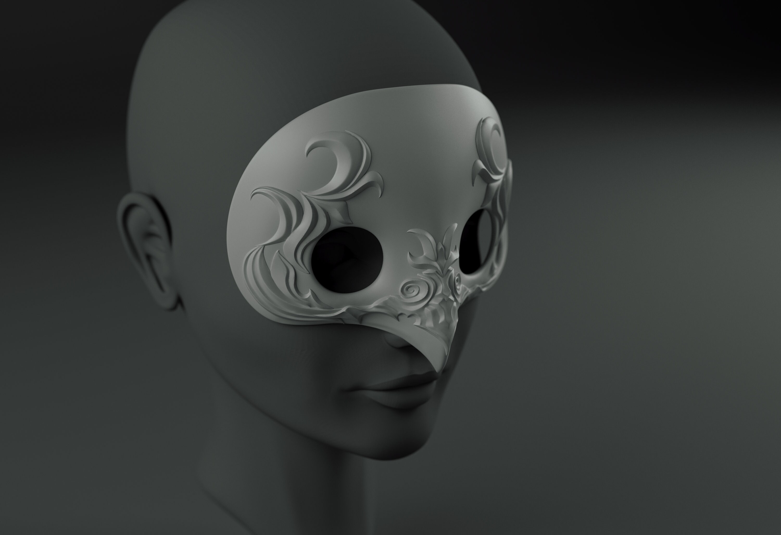 Ancient Mask 3D Model STL for Print and Cosplay - Etsy