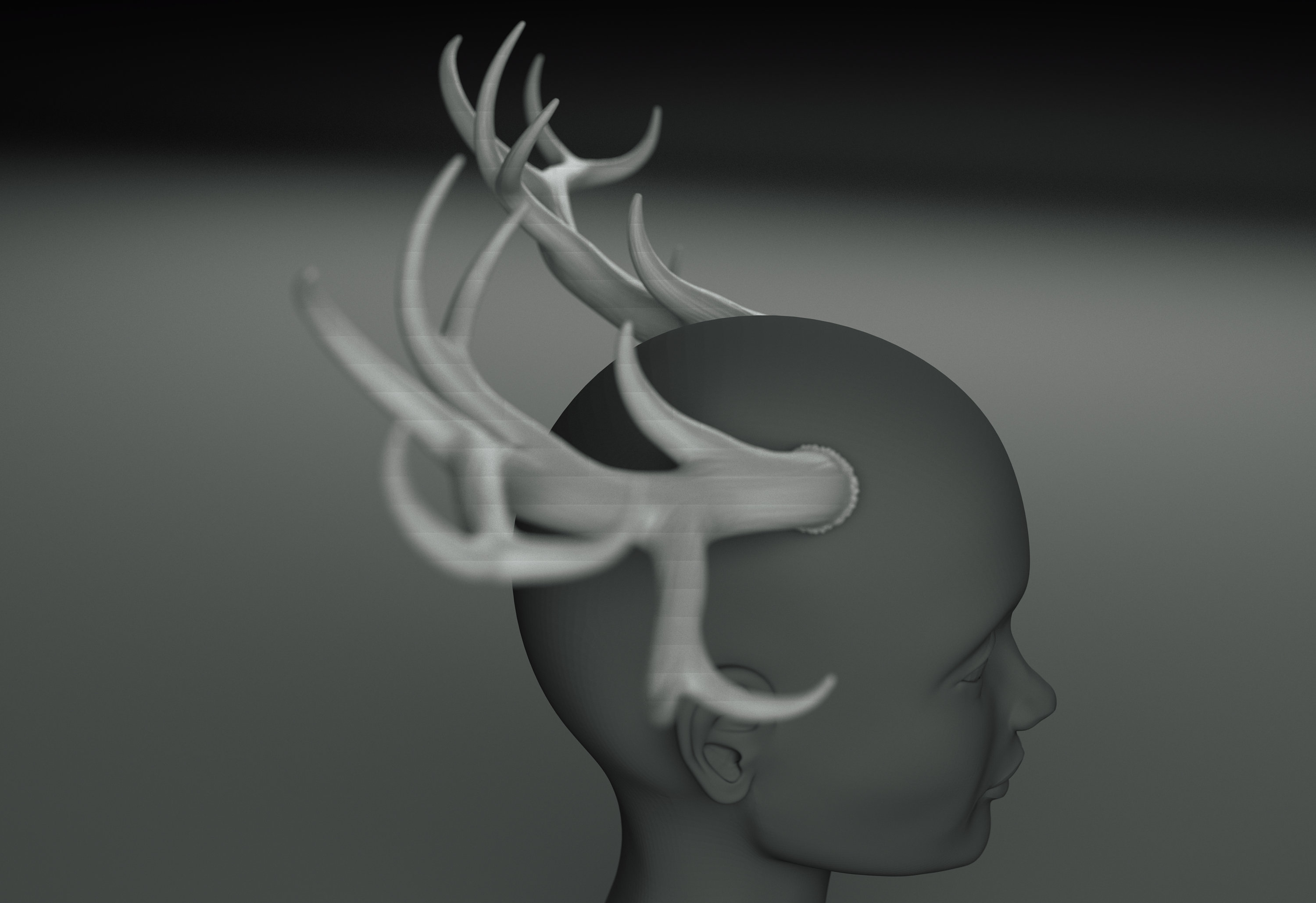 3D Printed Antler Horns, Cosplay STL (3D Print File) - Etsy