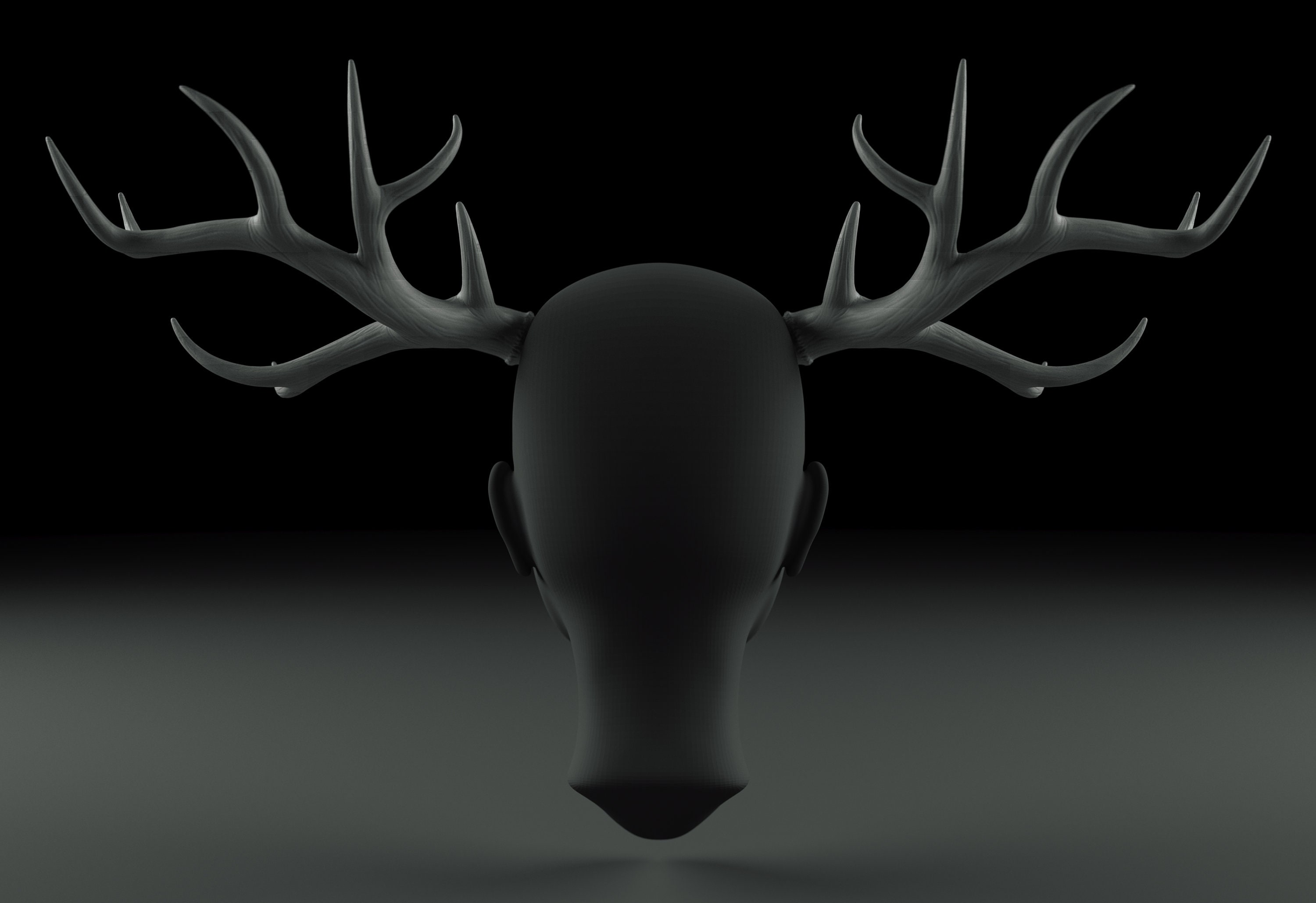 3D Printed Antler Horns, Cosplay STL (3D Print File) - Etsy
